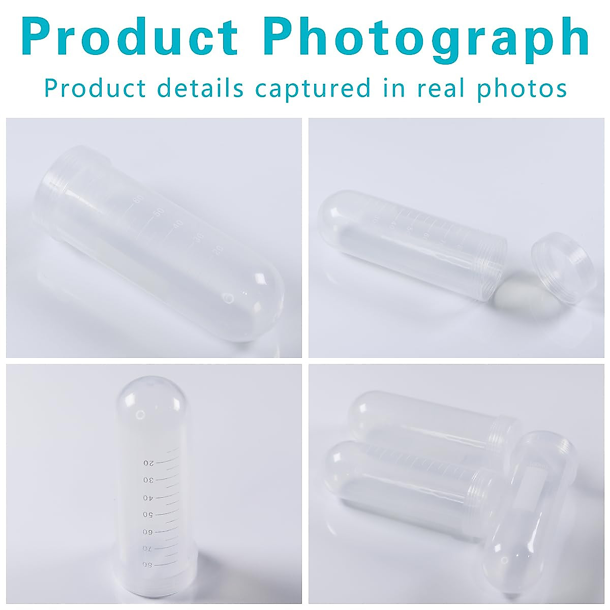 BIPEE Centrifuge Tubes100 ml Higher Quality Conical Test Tubes, Round-Bottomed centrifuge Tube， Test Tubes with caps, Plastic Container with Graduated and Write Marks (30pcs, 100ml)