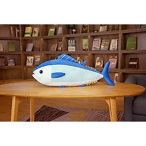 TONGMAN 3D Giant Bluefin Tuna Cushion Pillow Plush PillowStuffed Animal Toy Pillow for Home Decoration Gifts, Plush Toy (25.5 inches / 65 cm)