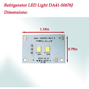 Refrigerator LED Light DA41-00676J Fit for Samsung Refrigerator Freezer LED Lamp Assembly Replace AP6000168 PS11732779