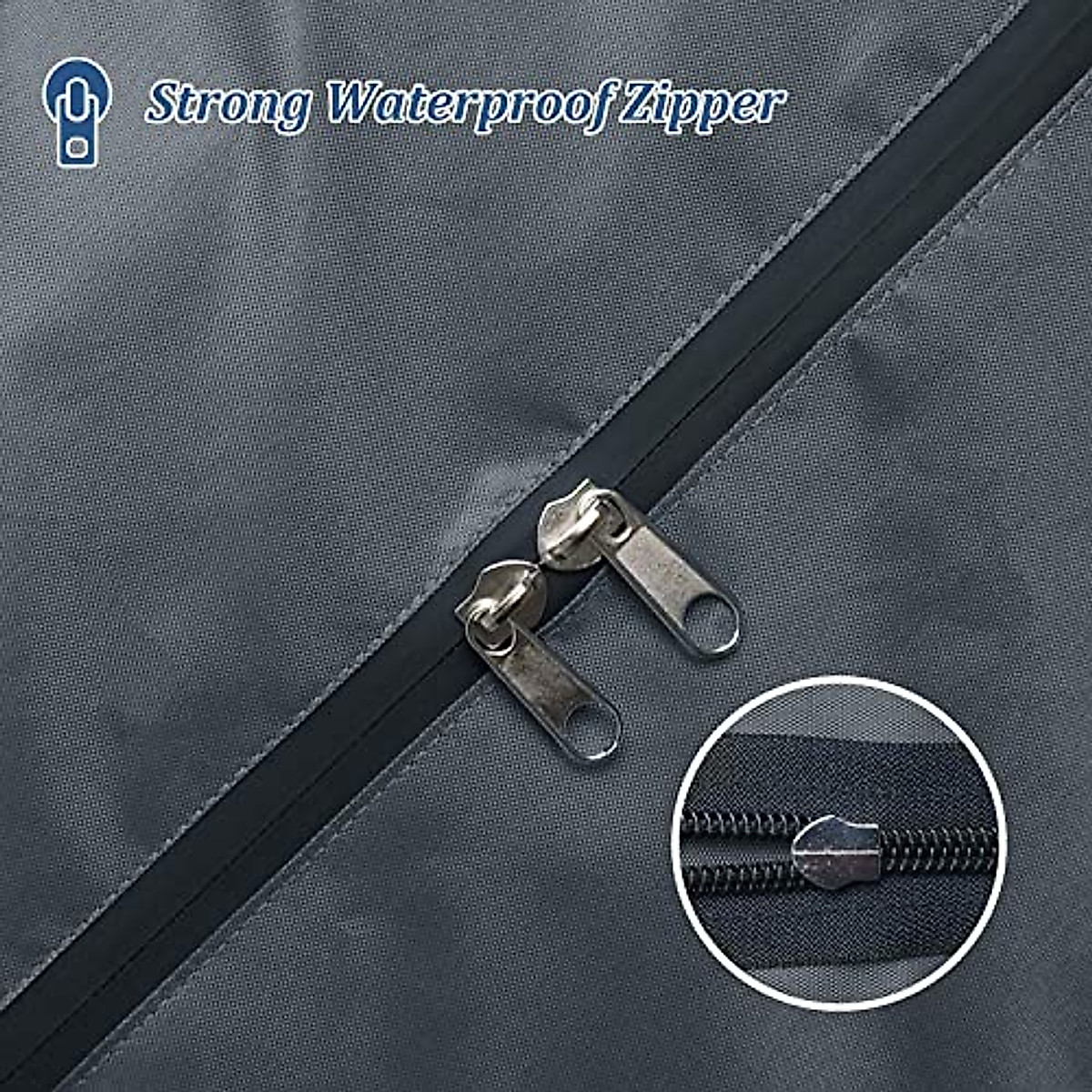 PAMYO King Mattress Bag for Storage Moving Protector, Waterproof Reusable Mattress Cover with Heavy Duty 8 Handles Water Resistant Zipper Closure and 2 Adjustable Straps, Gray