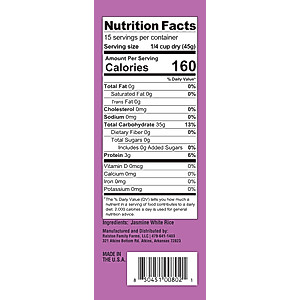 Ralston Family Farms Jasmine White Rice, 24 oz Carton: 6 Pack, American Grown, Non-GMO, Naturally Gluten Free