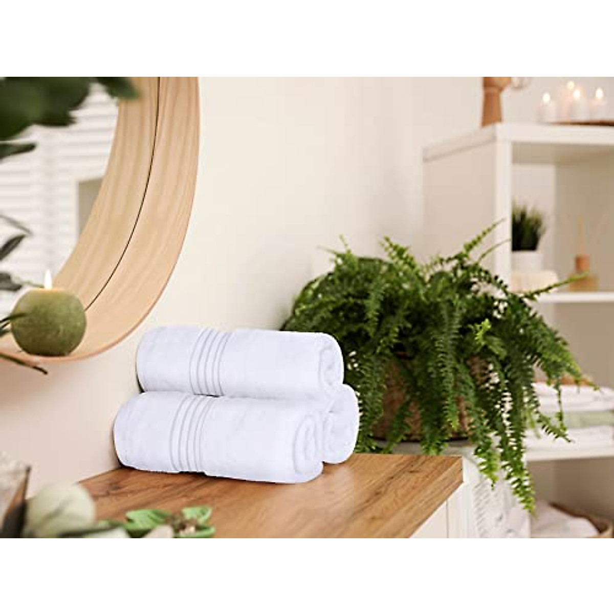 Utopia Towels - Hand Towel Set - Luxurious 600 GSM 100% Ring Spun Cotton - Quick Dry, Highly Absorbent, Soft Feel Towels, Perfect for Daily Use (Pack of 4) (16 x 28, White)