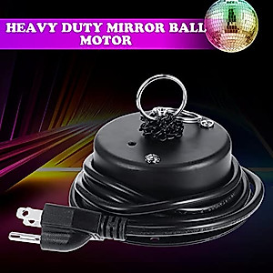 Therwen 3 Pcs Disco Ball Motor Heavy Duty Mirror Ball Motor 3RPM Slow Rotating Motor Disco Ball Rotator for 12-16" Mirror Ball and Under