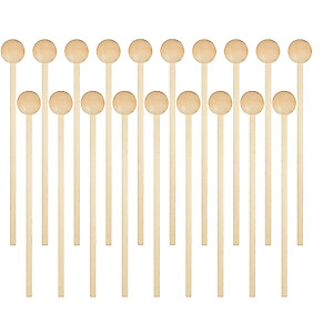 20 Pieces Wood Mallets Percussion Glockenspiel Xylophone Mallets Sticks Wood Small Musical Drumsticks Chime Round Head Hammer Wooden Drum and Percussion Mallets for Kids, 8.2 Inch Long