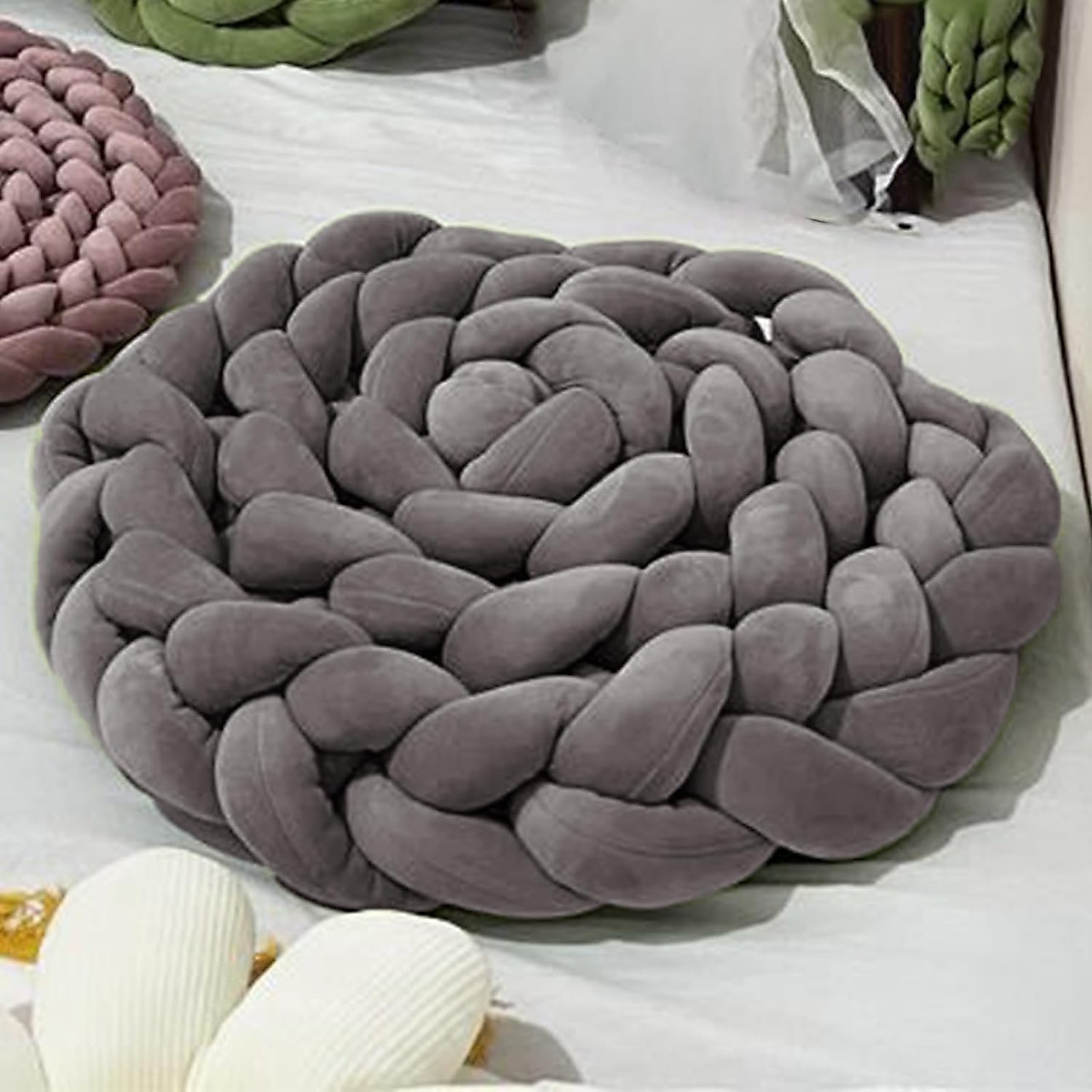 Velvet Chunky Yarn Bulky Giant Arm Knitting Yarn, Super Soft Tubular Weight Jumbo Ya rn,DIY Crochet Hand Knitting Thick Yar n for Blanket,Pet Bed, Rugs Pillow,Handbag(2.2lb-Dark Gray)