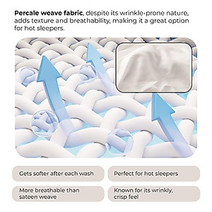 SUPREME ELEGANCE Organic 100% Cotton King Size Sheets Set Mist Gray, Percale Weave King Bedding Set, Crisp, Cooling & Breathable Mist Gray Bed Sheets King, Fits Mattress Upto 16" Deep Pocket