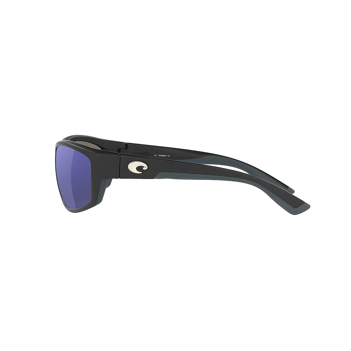 Costa Del Mar Man Sunglasses Matte Black Frame, Blue Mirror Lenses, 65MM