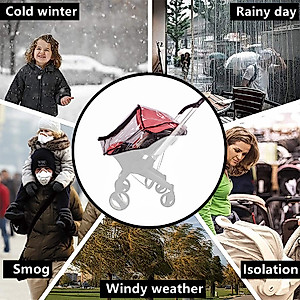Baby Car Seat Stroller Rain Cover for Doona, Baby Stroller Transparent Travel Raincover Car Seat Accessory, Infant Pushchair Buggy Ventilated Rain Weather Shield with Easy Access Zipper for Doona