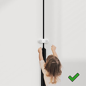 Closet Drawer Locks for Baby (2 Pack) and Child Safety Cabinet Locks with Upgraded Double Security Design for Cabinet Oven Closet Fridge Cupboards