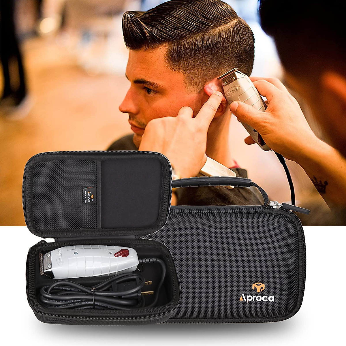 Aproca Hard Portable Storage Case Bag, for Andis 04780 04603 Go Professional Outliner II Square Blade Trimmer 04710.