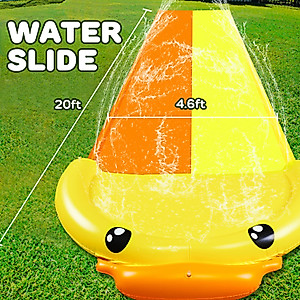 TOY Life Duck Water Slide, Slip Slide, Waterslide, Water Slides for Kids Backyard, Slip N Slide, Water Slide Adult, Shark Themed Slip and Slides for Kids Backyard, Waterslide for Kids