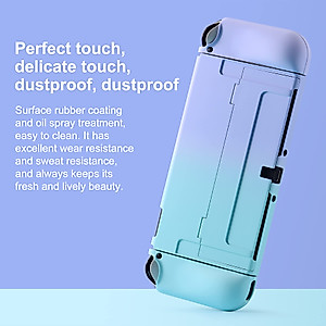 UYIYE Case for Nintendo Switch OLED 2021, [Gradient series] TPU Grip Protective Cover Accessories Compatible with Nintendo Switch OLED 7 Inch and Joy-Con Controller (blue-violet)