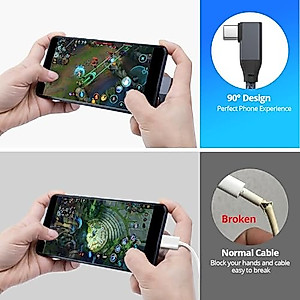 UseBean USB C to USB C Cable 100W 15ft(2 Pack), Right Angle USB 3.2 Gen2x2 20Gbps Data Transfer&PD Fast Charging,4K60Hz Video Monitor Type-C Cord,for MacBook Pro, iPad Pro,Galaxy S24/S23