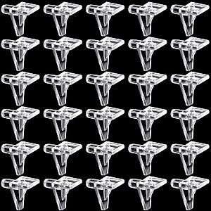 125 Pieces 5 mm Clear Plastic Shelf Support Pegs Holder for Cabinet Furniture Shelf Pin Bookshelf Bracket Easy to Install Nail
