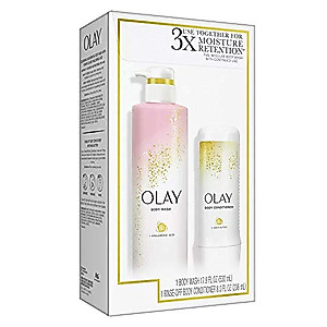 Cleansing and Nourishing Body Wash, 17.9 fl oz and Conditioner, 8 fl oz compatible with Olay