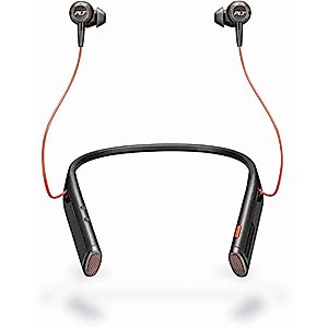 Plantronics Voyager 6200 UC USB-C Business-Ready Bluetooth Neckband Headset w/Earbuds, Black