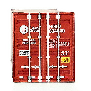 Walthers SceneMaster HO Scale Model of Hub Group (red, White) 53' Singamas Corrugated Side Container,949-8521