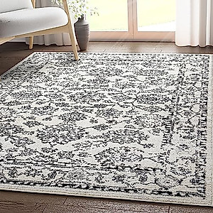 Well Woven Palace Oriental Ivory Grey Black 5'3" x 7' Area Rug