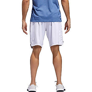 adidas Men's Axis Knit Training Shorts (White/Grey, M)