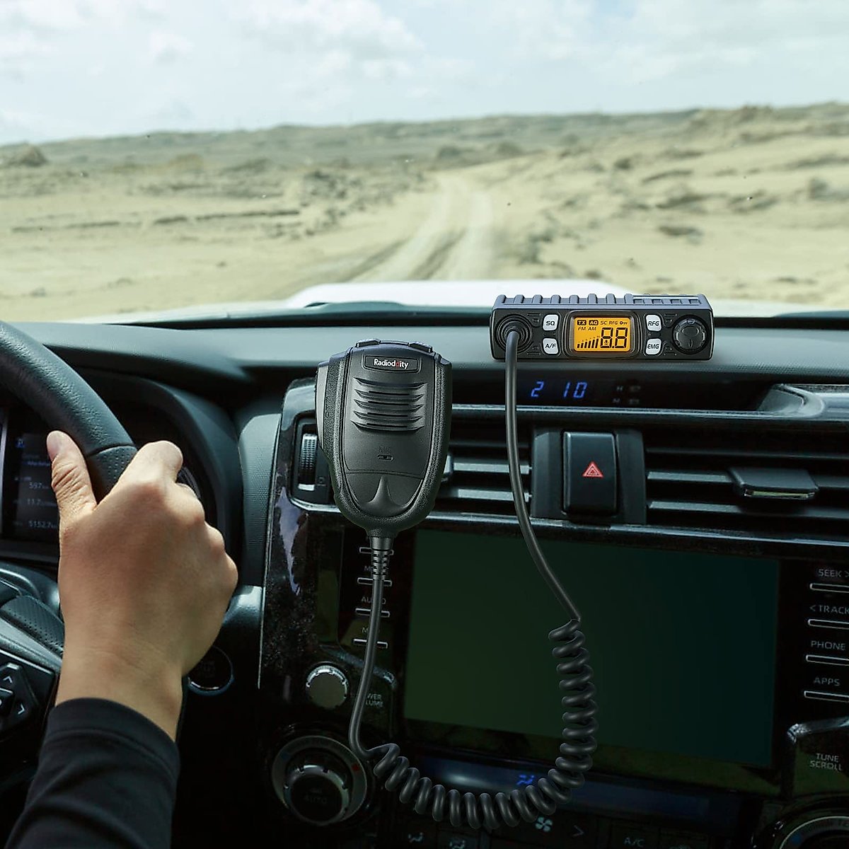 Radioddity CB-27 Pro 40-Channel Mini Mobile CB Radio with AM/FM Instant Emergency Channel 9/19, 4W Power Output, VOX, RF Gain, with 5W Mini Mobile Radio External Speaker