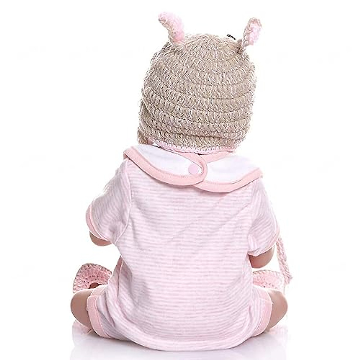 Silicone Baby Dolls Full Body, 18-Inch Reborn Baby Doll Full Body Silicone, Ultra Soft and Flexible Newborn Realistic Baby Doll, Best Birthday Gift for 3+ Girls,E