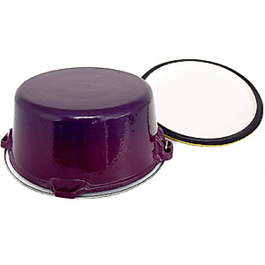 6 Qt. Enamel Cast Iron Dutch Oven - Purple & Gold -10487APG