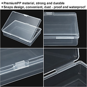 APACALI 24PCS Playing Card Case Clear Plastic Gaming Game Card Holder Organizer, Snaps Closed Clear Card Box Small Hard Plastic Card Storage Box, Empty Trading Card Storage Box 3.8x2.7x0.82 Inch