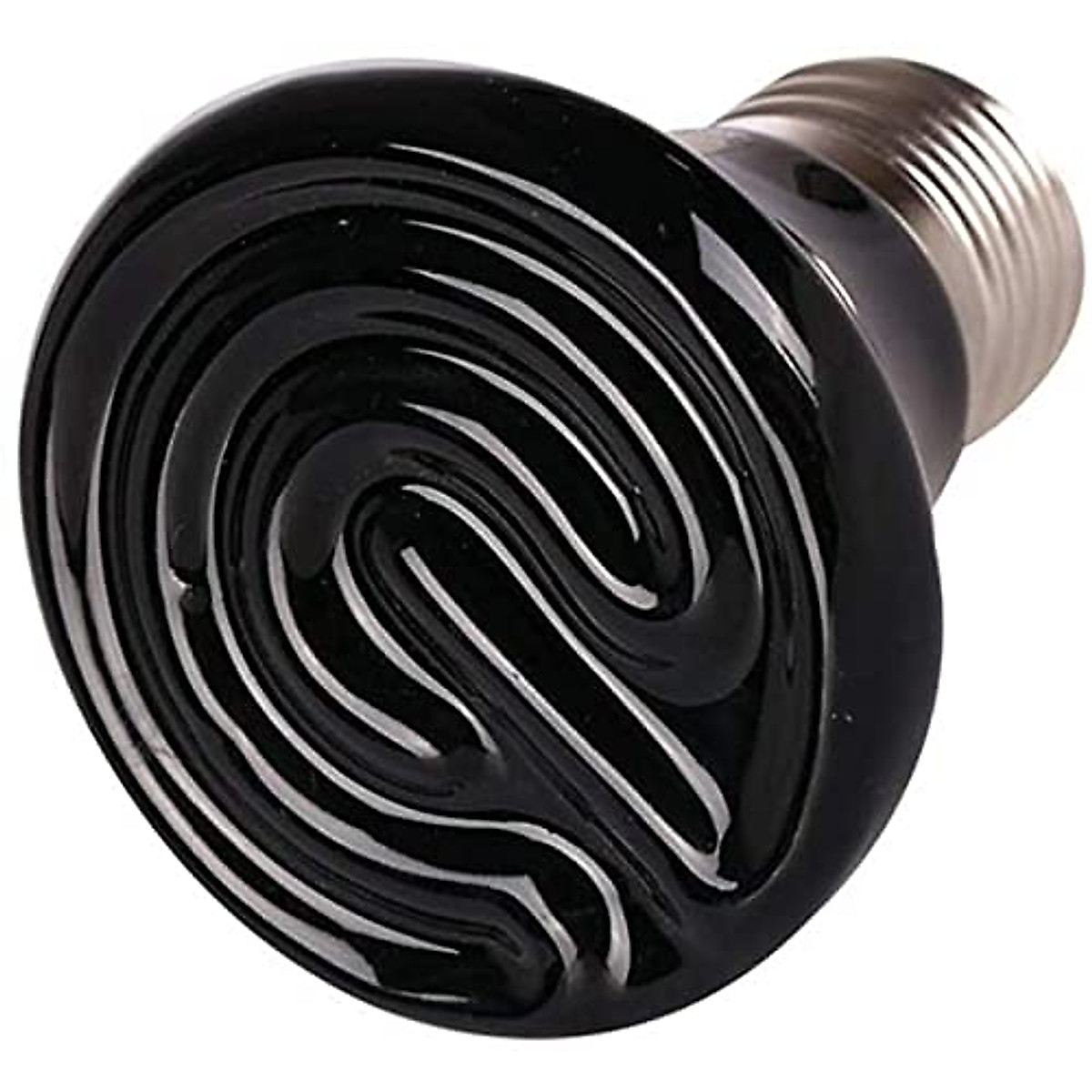 Lxcom Lighting 25 Watt Mini Reptile Heat Lamp Bulb 25W 60MM Pet Infrared Ceramic Heat Emitter for Brooder Coop, Lizard, Lambs, Snake, No Light, Black, 110V( 4 Pack)