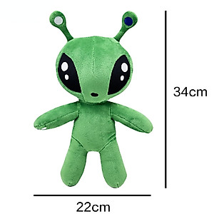 ITPZ Alien Plush Toy,Green Alien Plush Doll,Soft Alien Creature Pillow for Home Kids’Room Decor,Gift for Animation Fans and Doll Toys