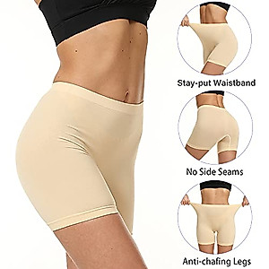 LALESTE Slip Shorts Womens Under Dress Seamless Smooth Anti Chafing Bike Shorts Boy Shorts Underwear Boxer Briefs