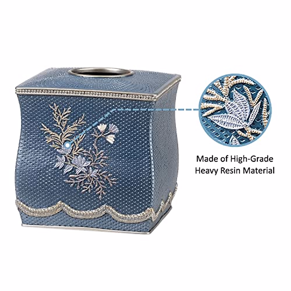 Popular Bath Capri, Tissue Box, Slate Blue