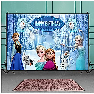 Frozen Birthday Party Supplies Photography Backdrop Girls Princess Birthday Party Table Decorations Banner Backgrounds Baby Shower Photos7x5ft