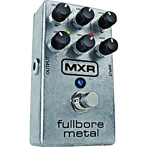 Dunlop MXR M116 Fullbore Metal Distortion Guitar Pedal with AC Power Supply, 2 Patch Cable and 6 Guitar Picks