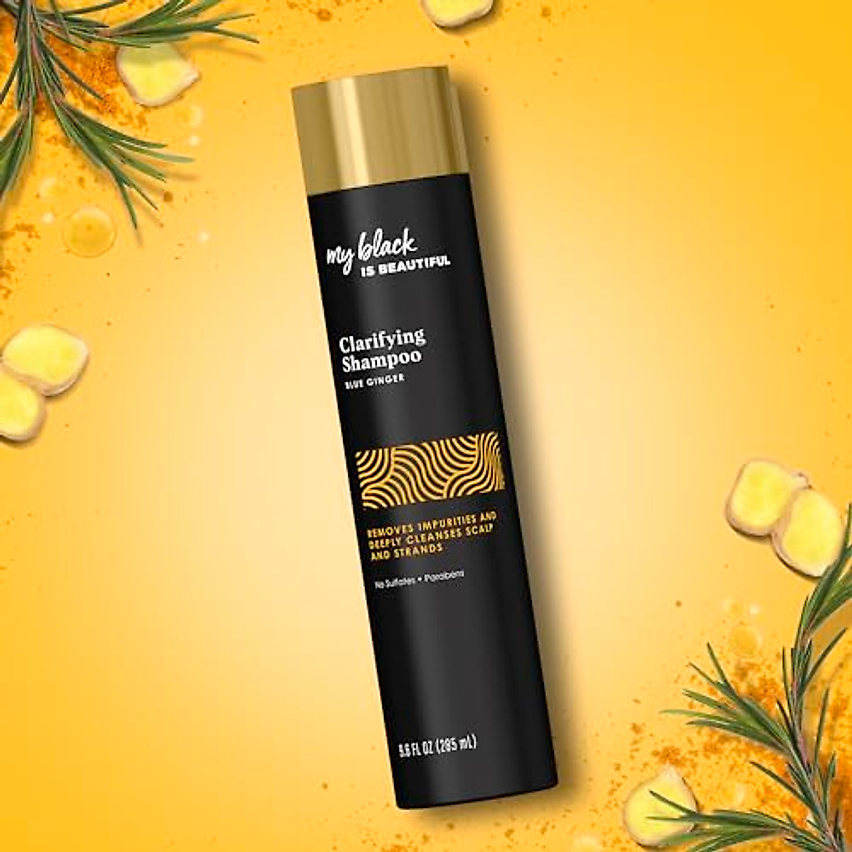 My Black is Beautiful Clarifying Sulfate Free Shampoo for Build Up, For Dry and Damaged Hair, Blue Ginger and Mint, 9.6 fl oz