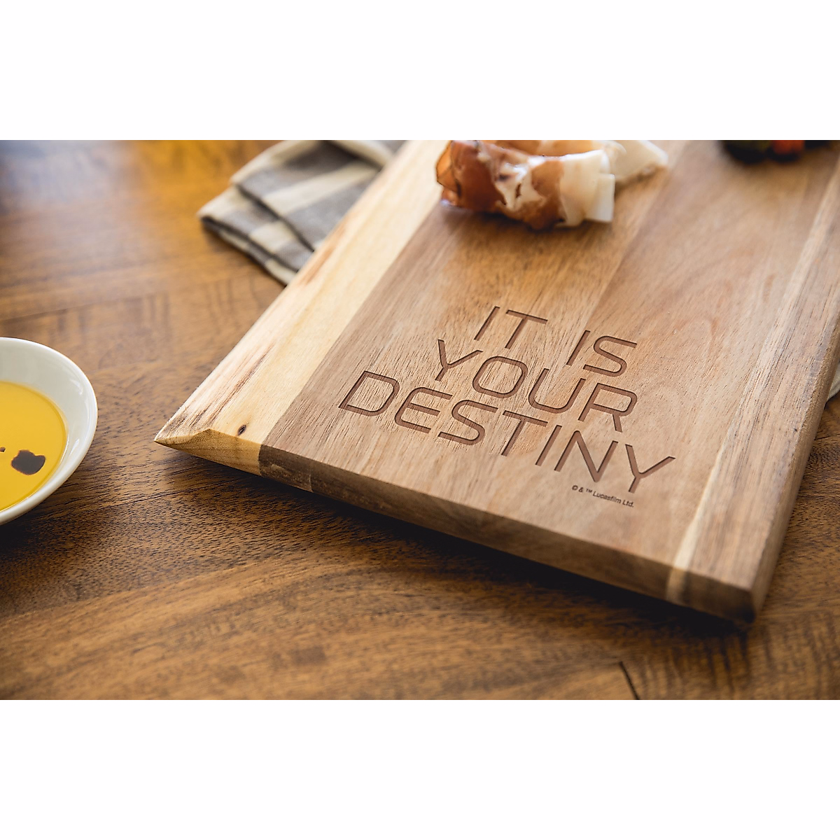 PICNIC TIME Star Wars Darth Vader Artisan 24" Acacia Charcuterie Board with Raw Wood Edge, Cheese Board, Serving Platter, (Acacia Wood)