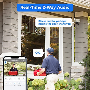 [3TB HDD+Human Tracking] Hiseeu 4K PoE Security Camera System,CCTV Camera Security System w/5MP Home Security Cameras, PTZ 270°Pan 90°Tilt，2-Way Audio,Remote Access,Night Vision,Waterproof,7/24 Record