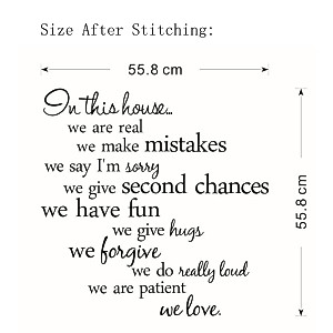 In This House Wall Decals Stickers, Alphabet 3D Home Kids' Room Wall Décor Removable DIY Wall Decal Sticker for Kids,Wall Art Vinyl Decal,Boys Girls Bedroom Living Room