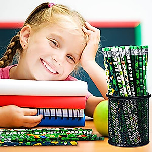 St Patrick's Day Pencils with Eraser Wood Shamrock Pencils Lucky Shamrock School Pencils Cute Green Pencils for St Patrick's Day Party Kids Awards Classic Holiday School Supplies (40)