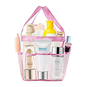 Mesh Shower Caddy Portable,Shower Tote,8 Pockets College Shower Caddy Shower Bag for Bathroom Dorm Gym Travel