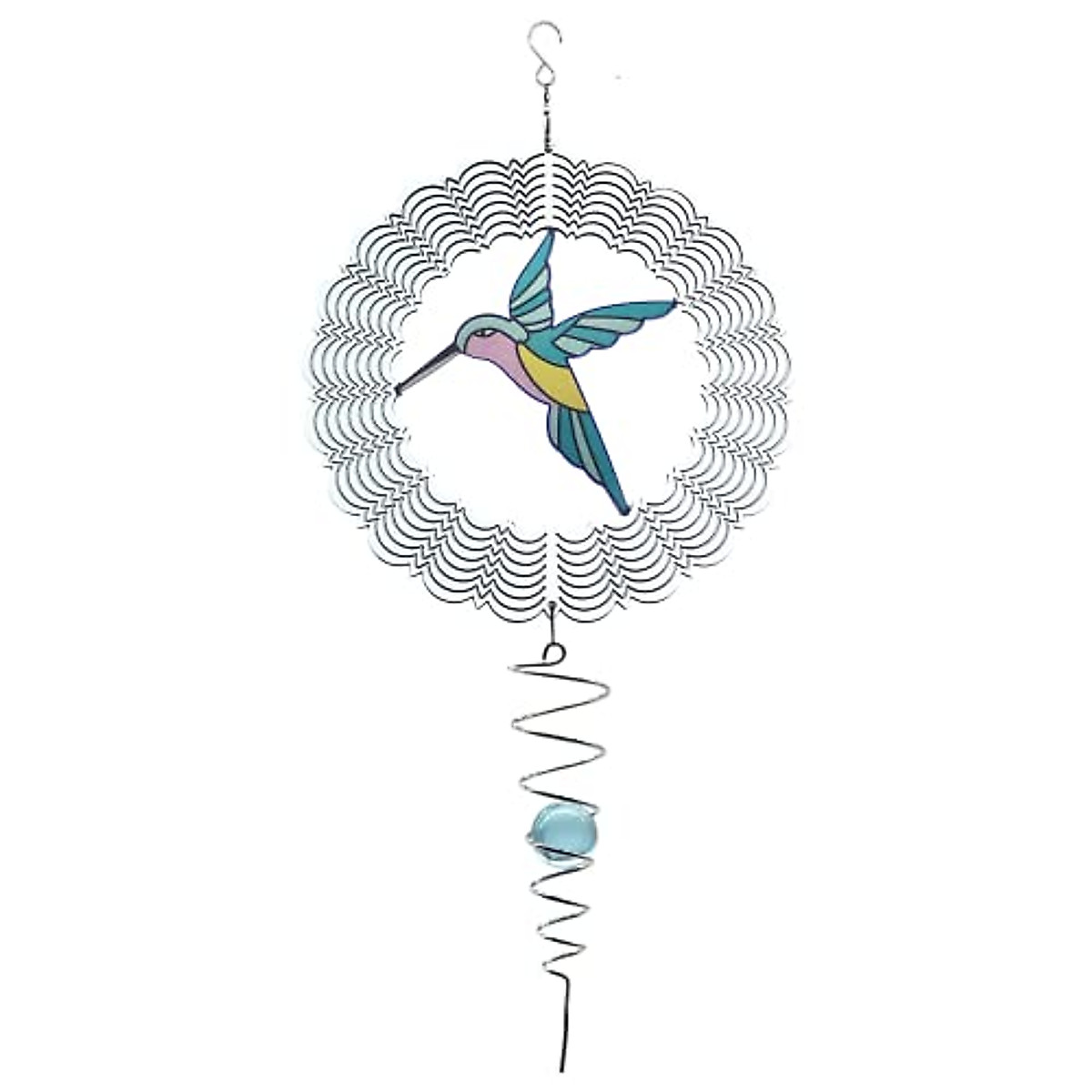 UOUDIO Metal 3D Wind Spinner Suit，Indoor Outdoor Garden Decoration, Glass Ball Decoration Crafts Ornaments