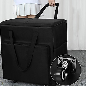 Buwico Desktop PC Computer Travel Storage Carrying Case Bag with Wheels for Computer Main Processor Case, Monitor, Keyboard and Accessories (27 Inch)