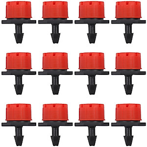 50 PCS Adjustable Irrigation drip emitter, Miniature drip Sprinkler 1/4 inch for Watering Systems in Gardens, lawns, Flower beds, etc