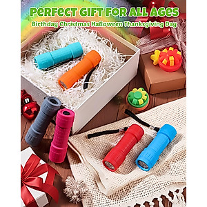 EverBrite 9-LED Flashlight 6-Pack Compact Handheld Torch Assorted Colors with Lanyard 3AAA Battery Included (Hurricane Supplies, Camping)