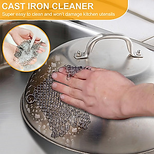 Blackstone Griddle Accessories, Commercial Grade 12.4" Heavy Duty Melting Dome, Round Burger Press and Multipurpose Wire Rack, Stainless Steel Cast Iron Cleaner 5"x5" Best for Flat Top Grill Cooking