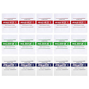 Nynelly 15 Pack pH Meter Buffer Solution Powder pH 6.86, 4.01, 9.18 for Precise Calibrate pH Meter, pH Calibration Powder Solution, pH Tester Calibration Powder Packets