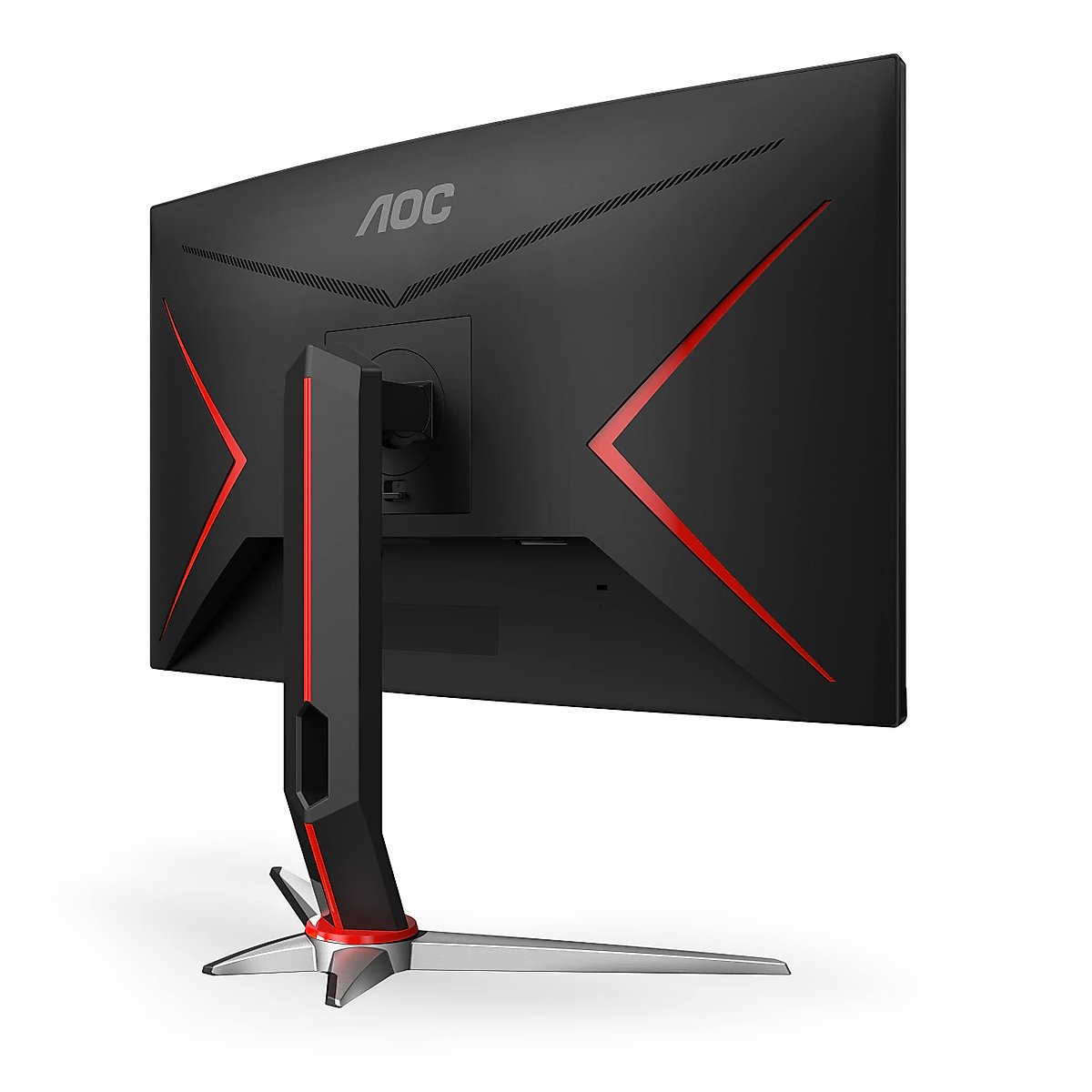 AOC CQ27G2 27" Super Curved Frameless Gaming Monitor QHD 2K, 1500R VA, 1ms, 144Hz, FreeSync, Height adjustable, 3-Yr Zero Dead Pixel, Black/Silver