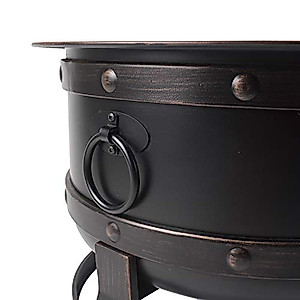 Pleasant Hearth OFW307R Killian fire Pit, Rubbed Bronze