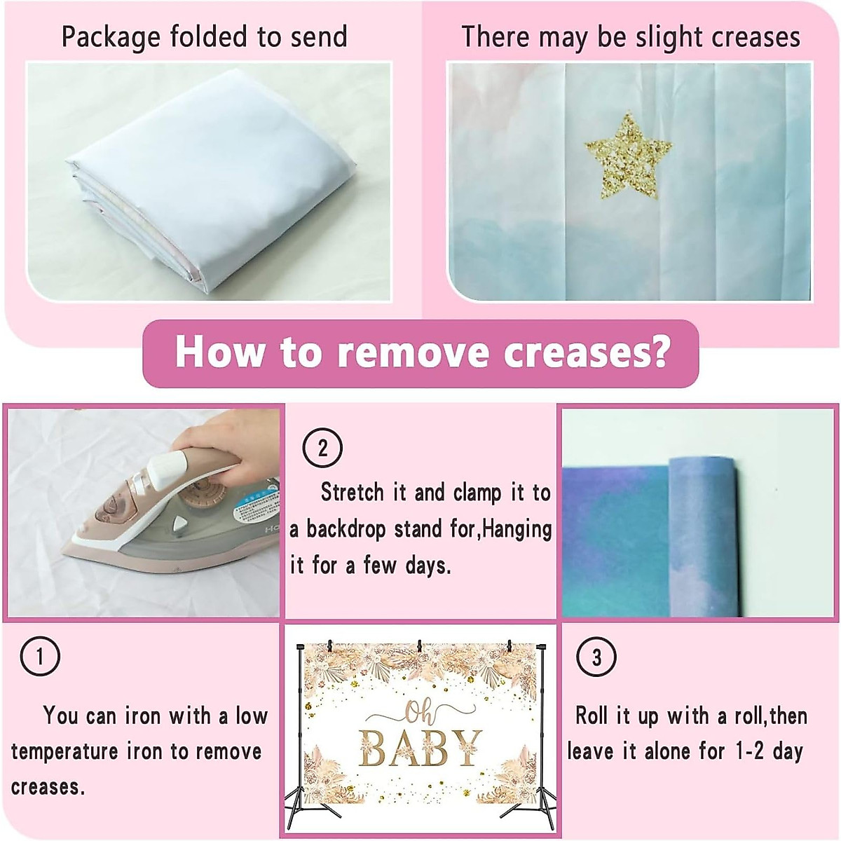 Pink Curtain Winter Xmas Photo Background Christmas Winter Snow Forest Window Photography Background Family Holiday Party Decorations Baby Shower 1st Birthday Backdrop,8X6FT