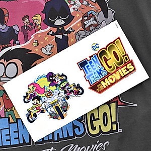 Popfunk Teen Titans Go! to The Movies Hollywood Youth T-Shirt & Stickers (Small)