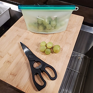 7Penn Silicone Food Storage Bag, 500mL - 1pk Washable 7.75 x 4in Green Reusable Food Bags for Sandwiches and Snacks